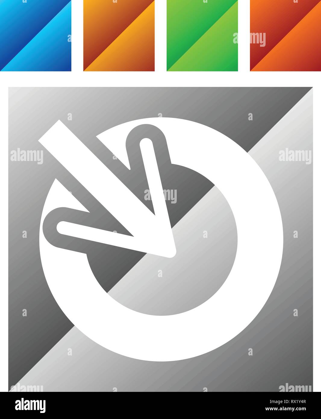 Position, accuracy, alignment concept icon, Cursor points inside a ...