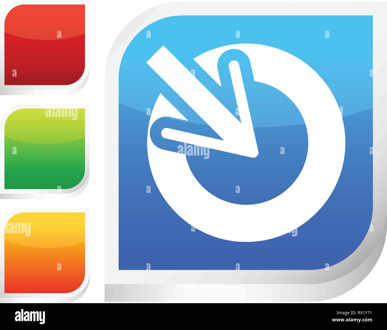 Position, accuracy, alignment concept icon, Cursor points inside a ...