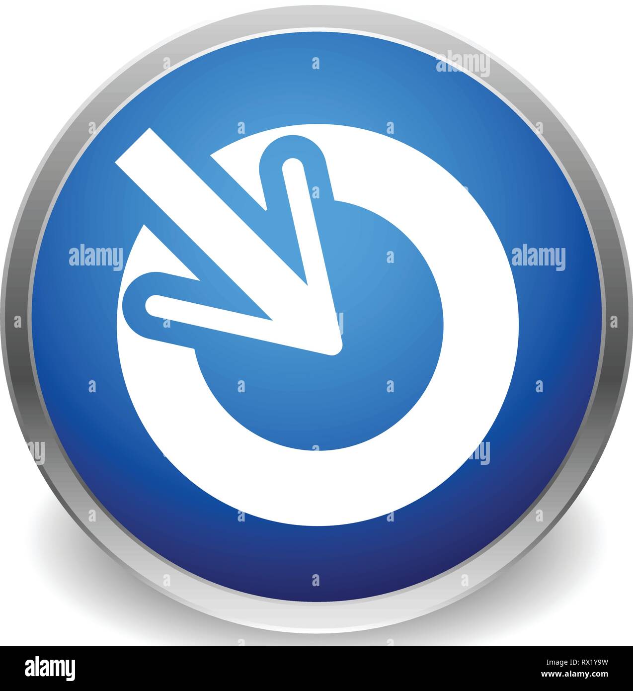 Position, accuracy, alignment concept icon, Cursor points inside a ...