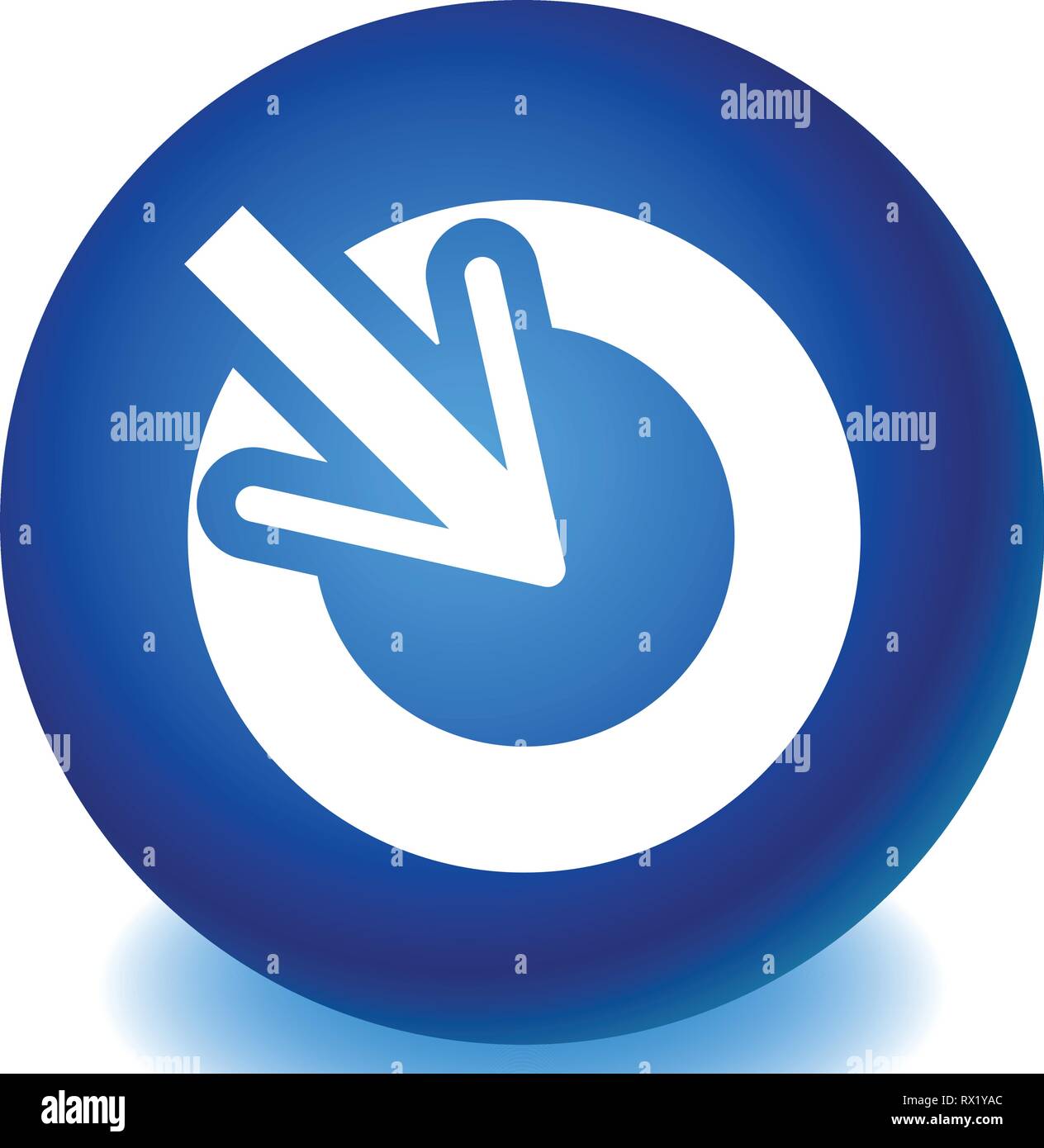 Position, accuracy, alignment concept icon, Cursor points inside a ...