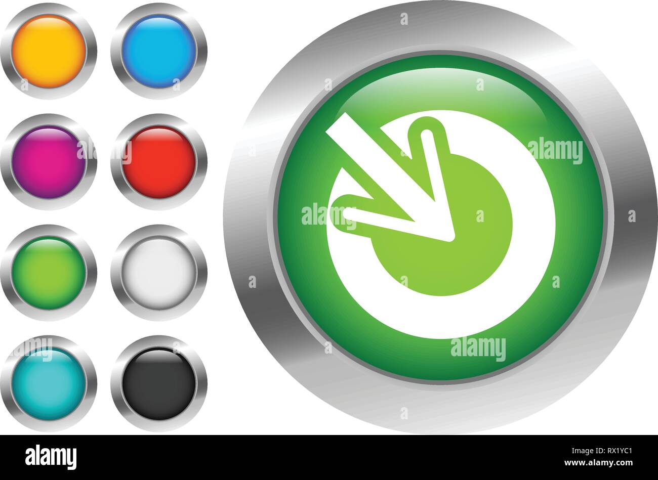 Position, accuracy, alignment concept icon, Cursor points inside a ...