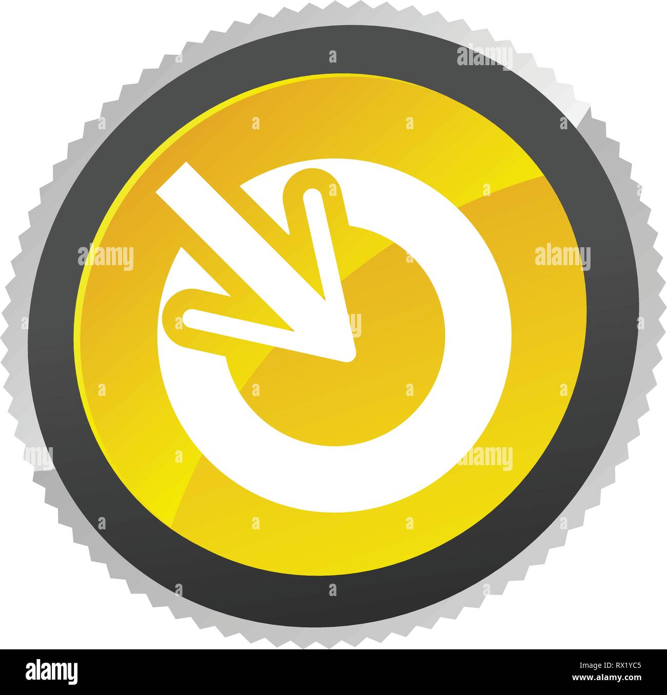 Position, accuracy, alignment concept icon, Cursor points inside a ...