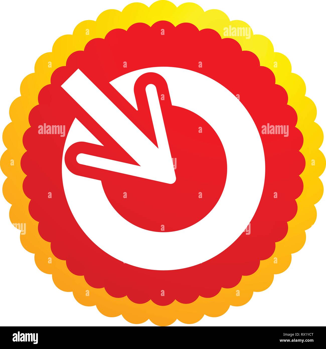 Position, accuracy, alignment concept icon, Cursor points inside a ...