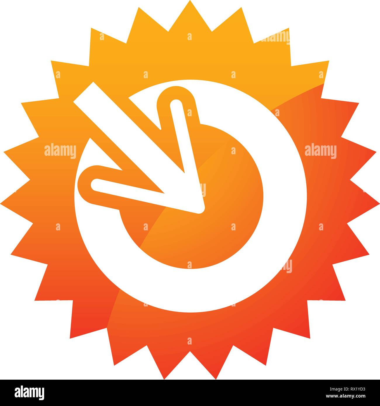 Position, accuracy, alignment concept icon, Cursor points inside a ...