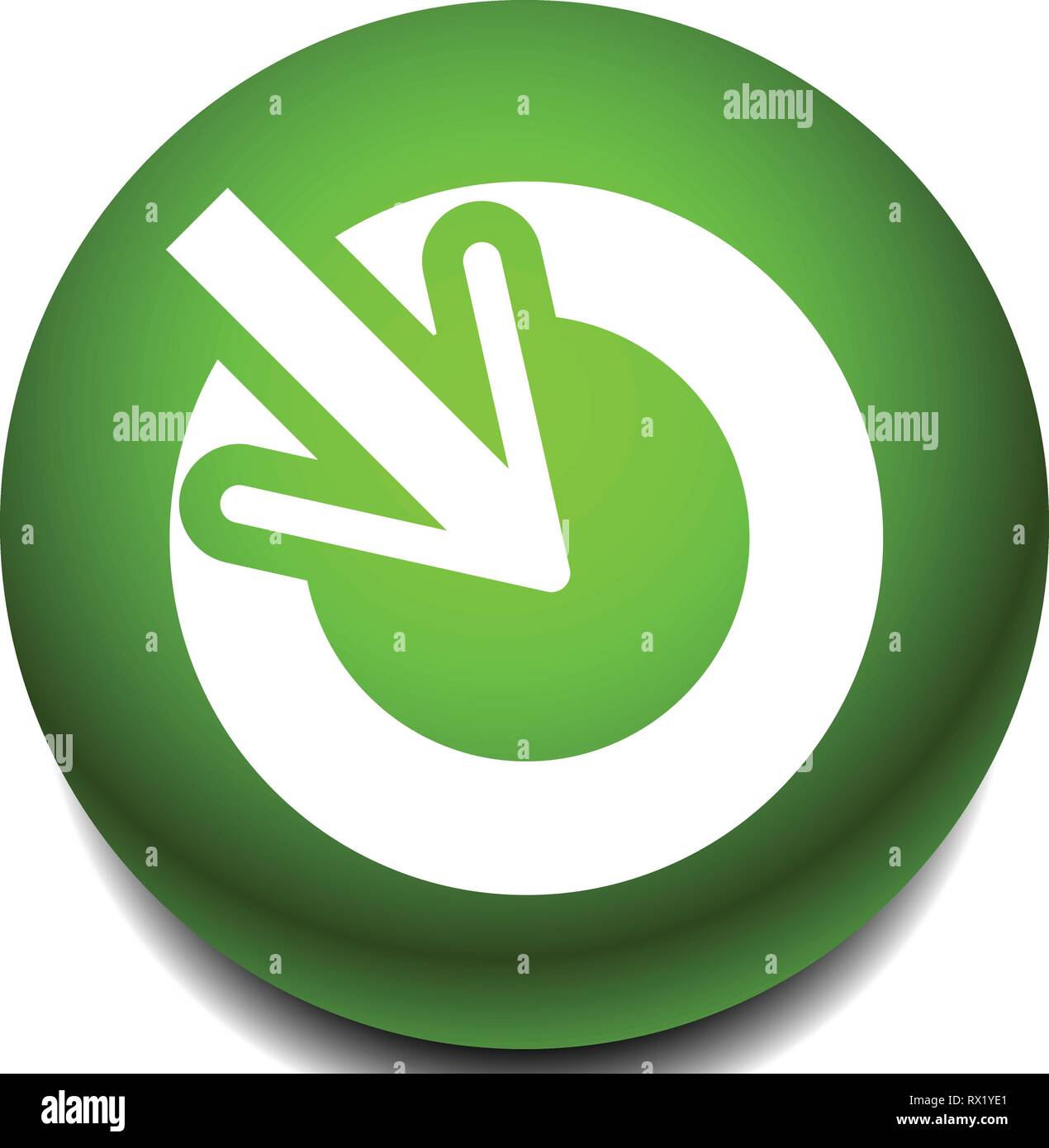 Position, accuracy, alignment concept icon, Cursor points inside a ...