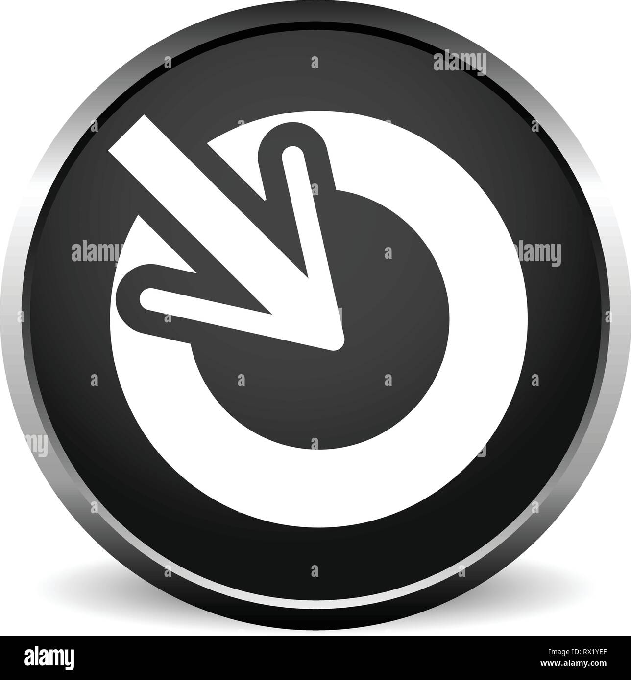 Position, accuracy, alignment concept icon, Cursor points inside a ...