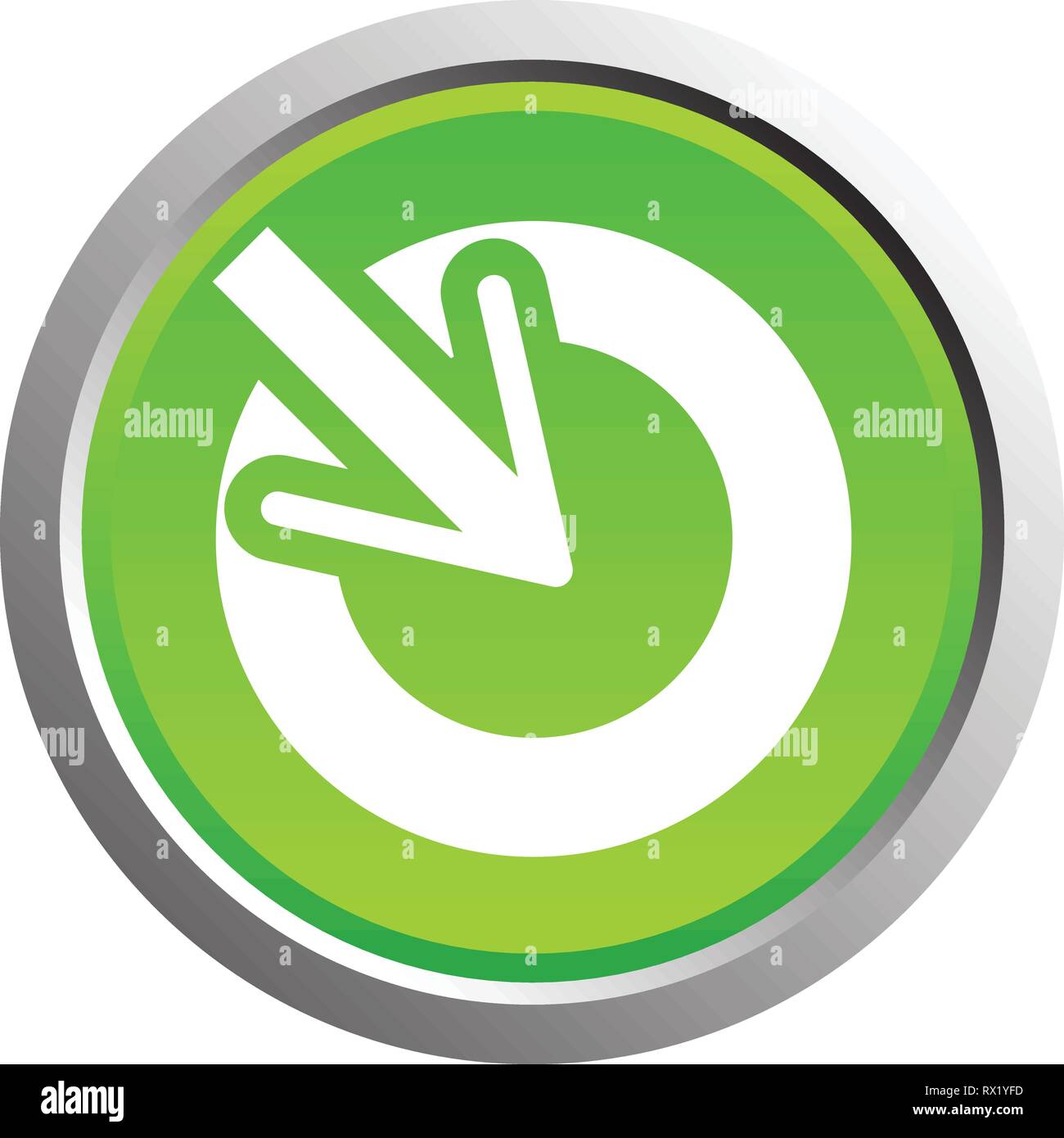 Position, accuracy, alignment concept icon, Cursor points inside a ...