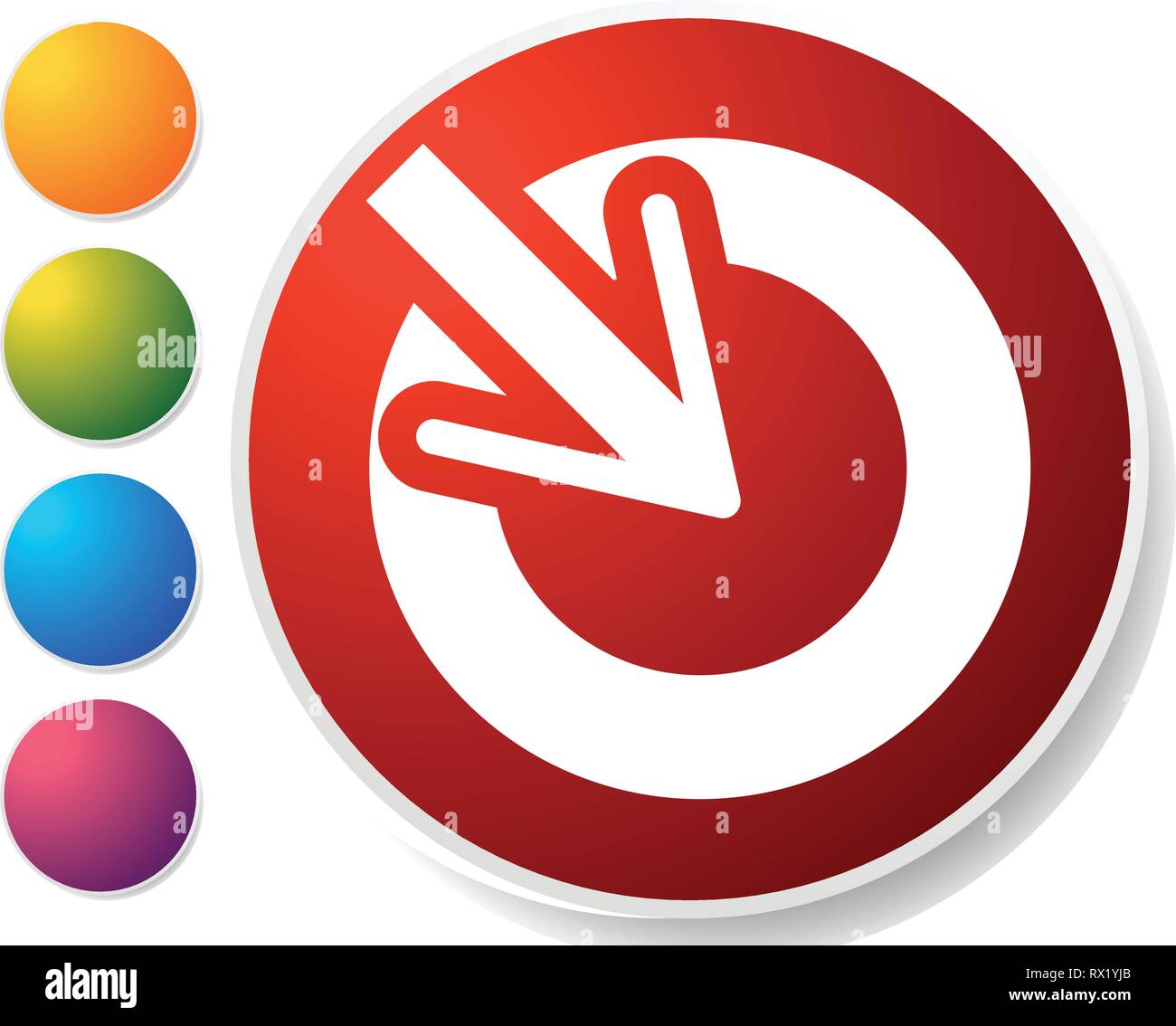 Position, accuracy, alignment concept icon, Cursor points inside a ...