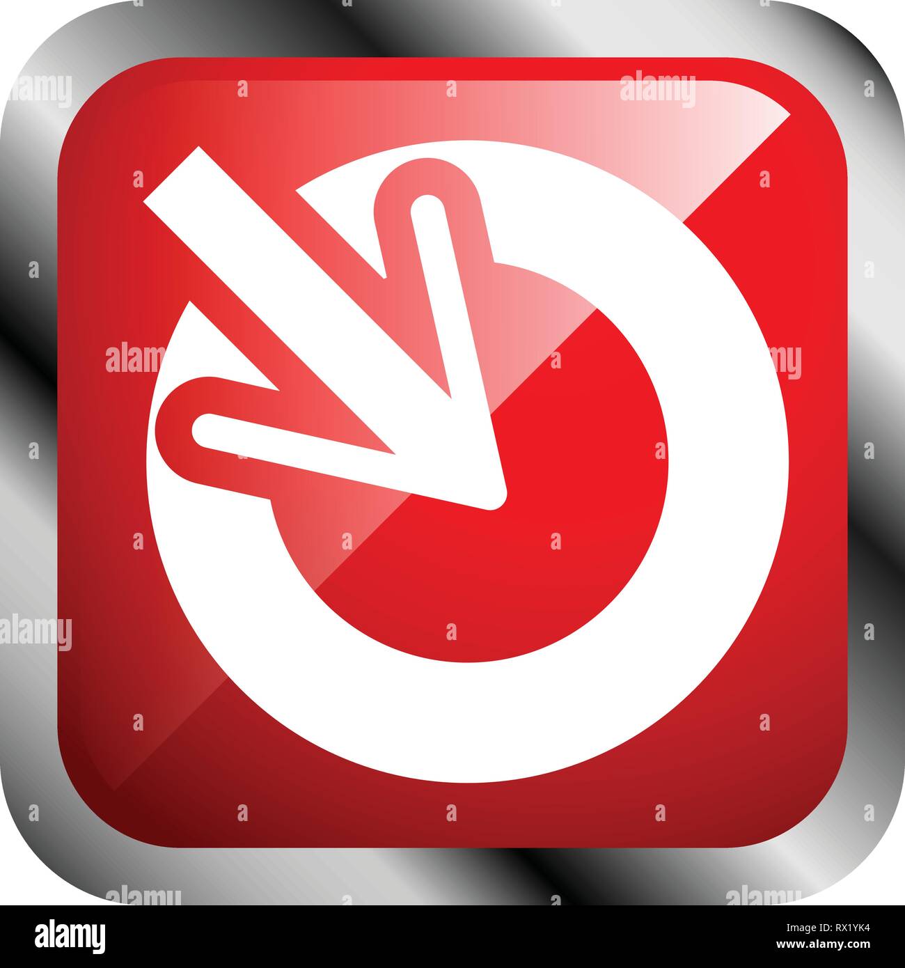 Position, accuracy, alignment concept icon, Cursor points inside a ...