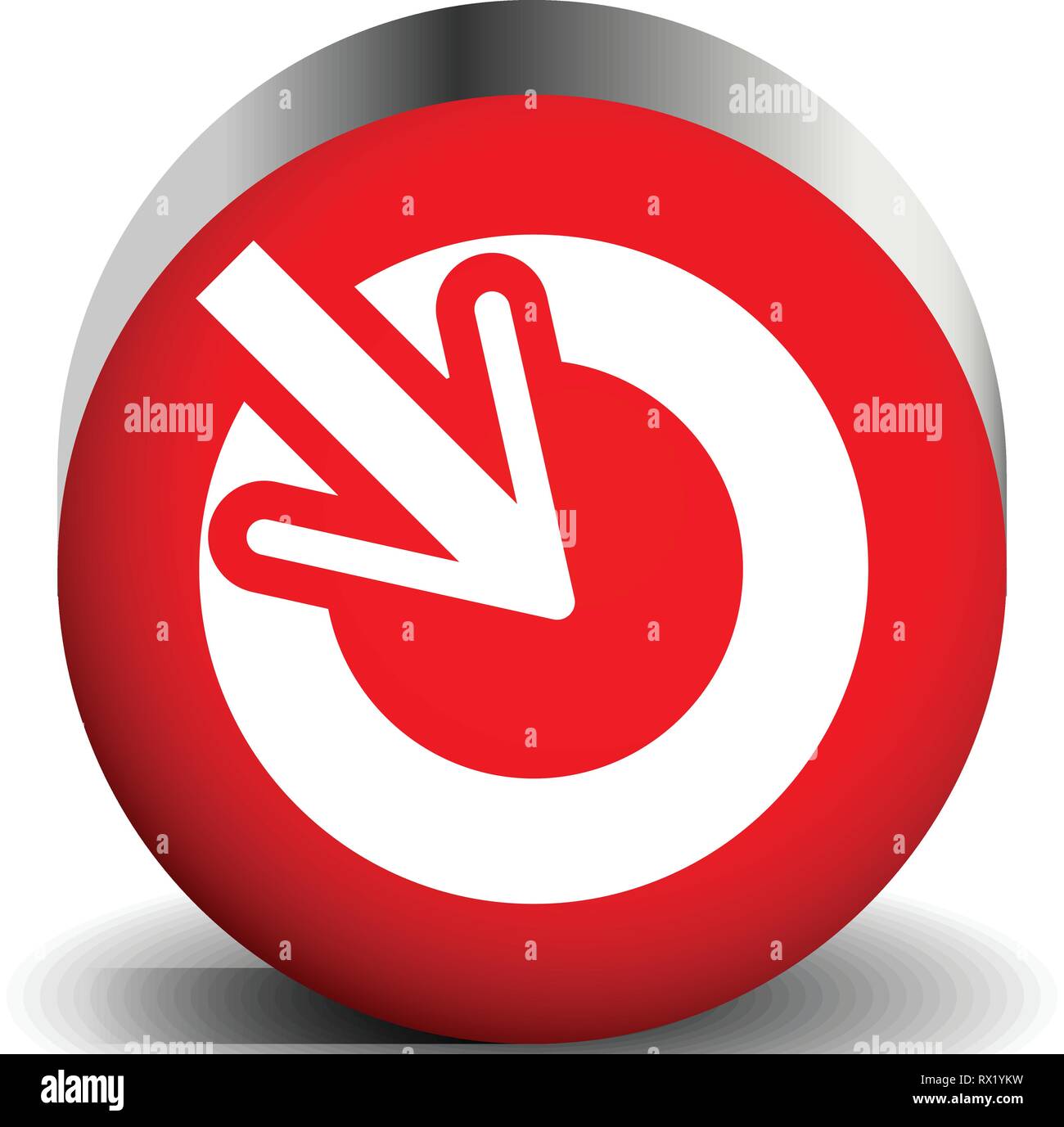 Position, accuracy, alignment concept icon, Cursor points inside a ...