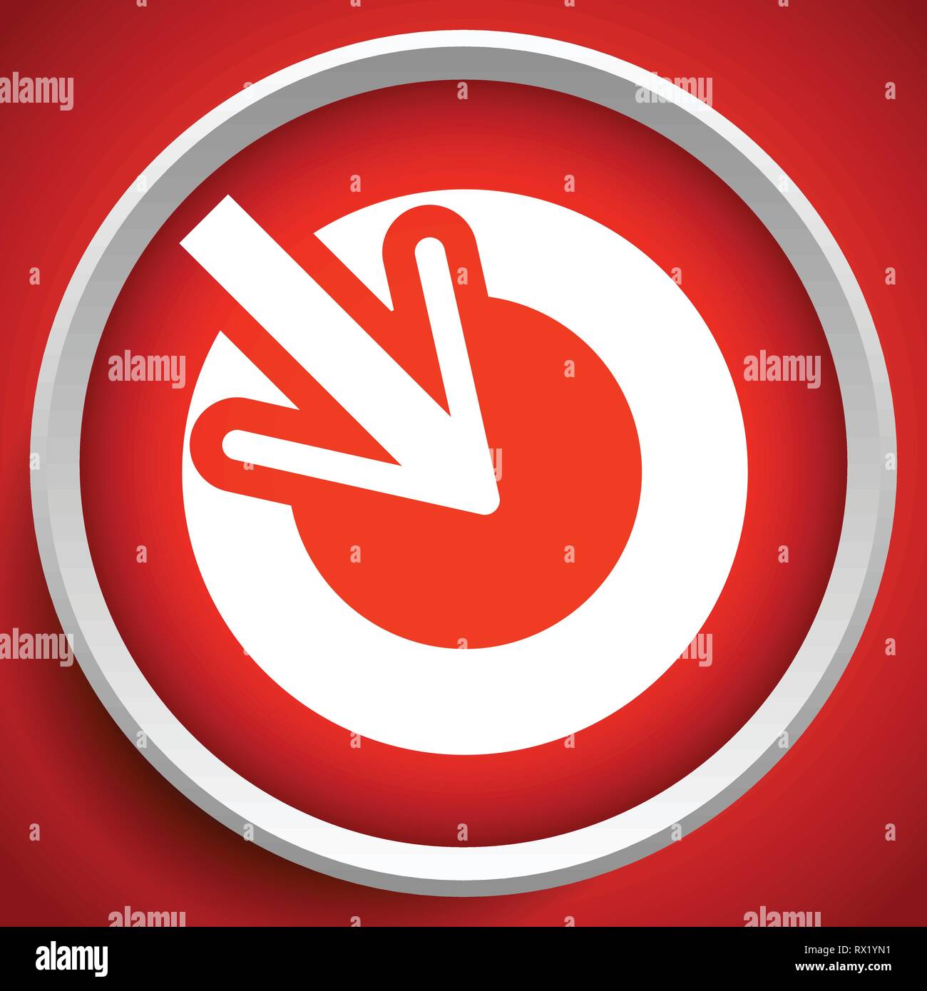 Position, accuracy, alignment concept icon, Cursor points inside a ...