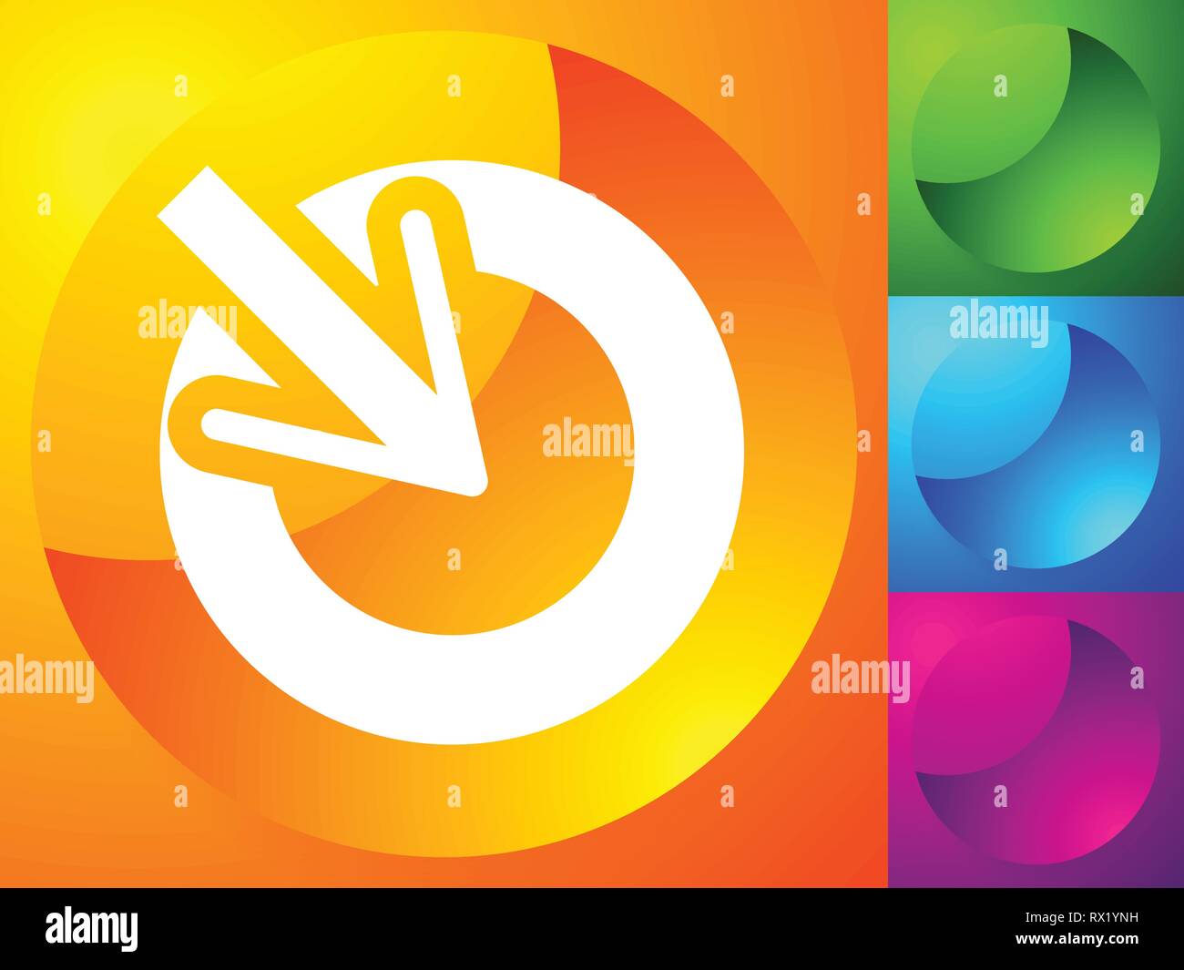 Position, accuracy, alignment concept icon, Cursor points inside a ...