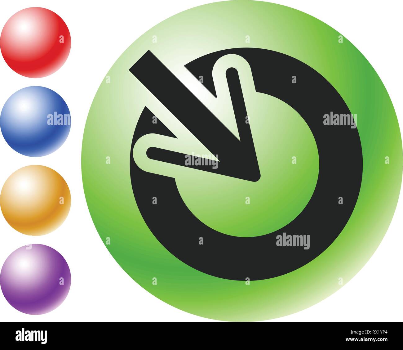 Position, accuracy, alignment concept icon, Cursor points inside a ...