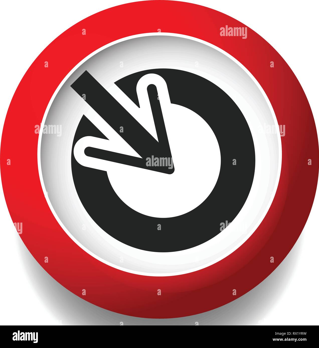 Position, accuracy, alignment concept icon, Cursor points inside a ...