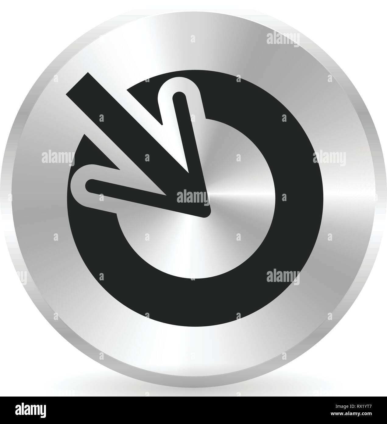 Position, accuracy, alignment concept icon, Cursor points inside a ...