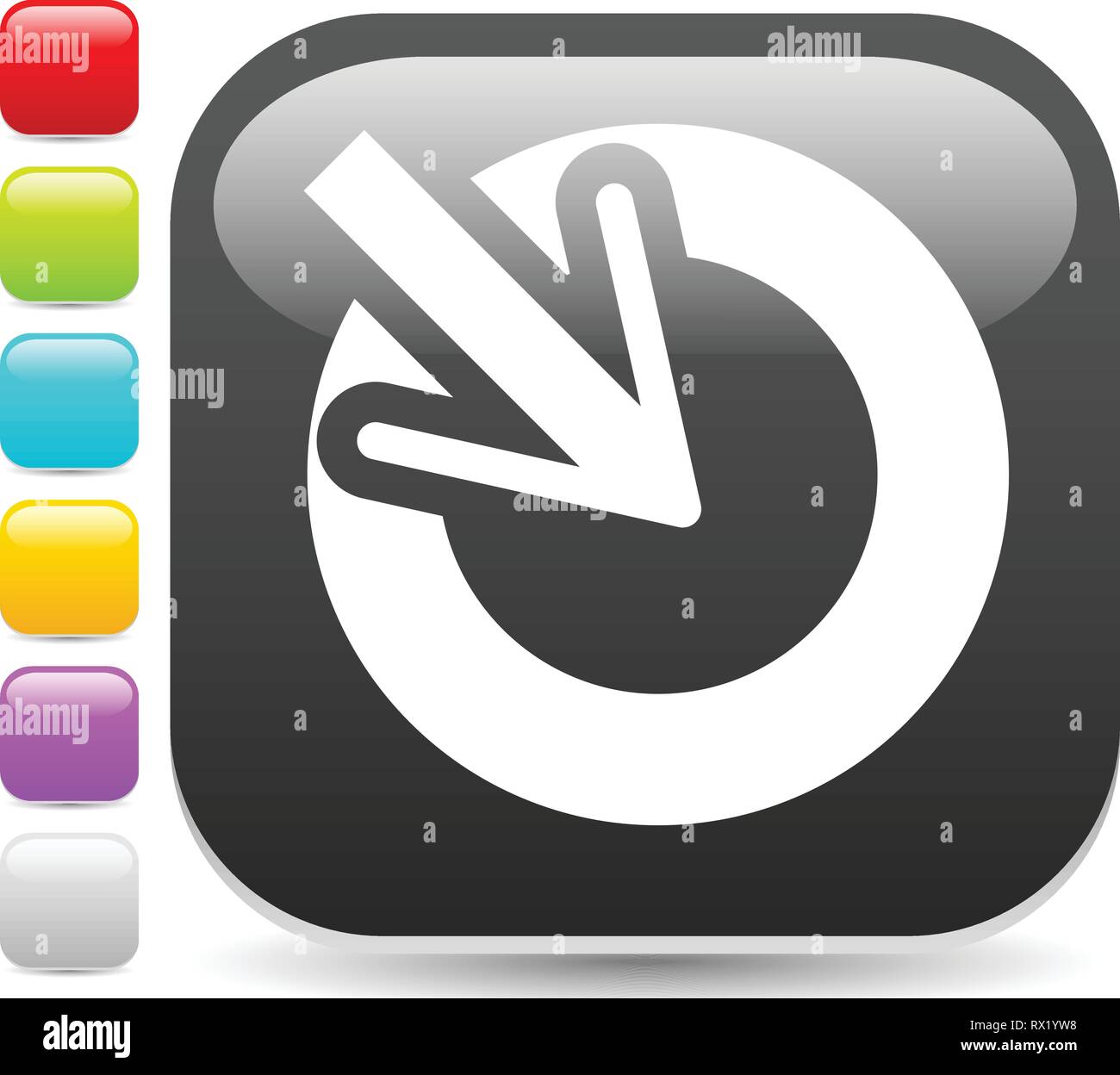 Position, accuracy, alignment concept icon, Cursor points inside a ...