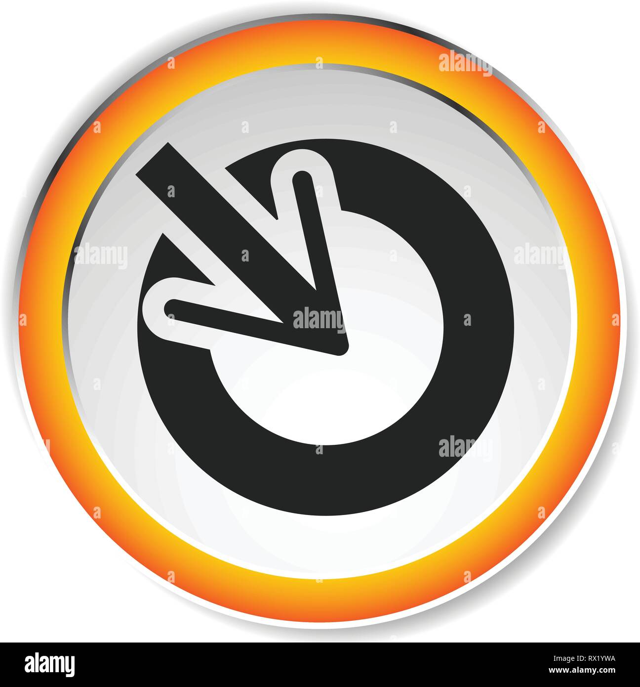 Position, accuracy, alignment concept icon, Cursor points inside a ...