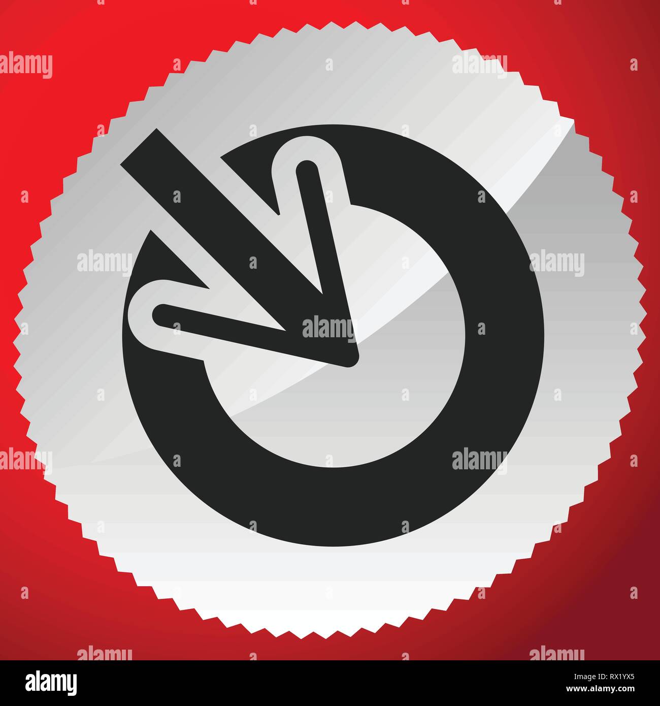 Position, accuracy, alignment concept icon, Cursor points inside a ...