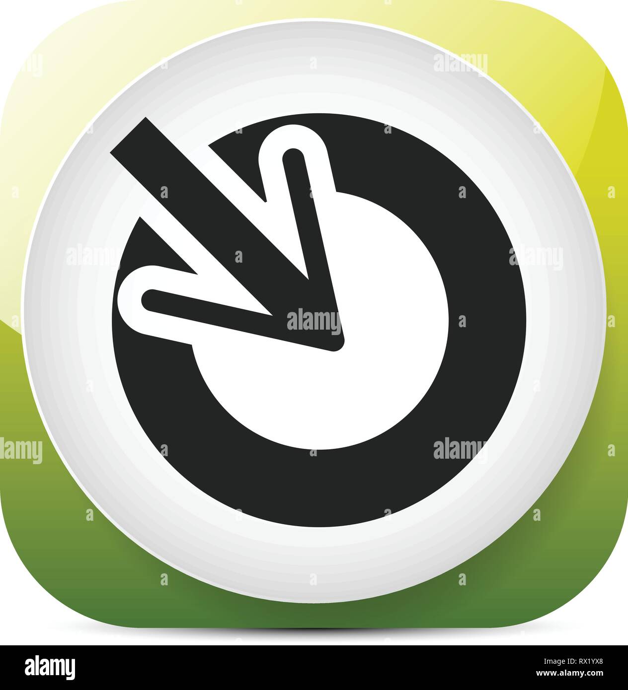 Position, accuracy, alignment concept icon, Cursor points inside a ...