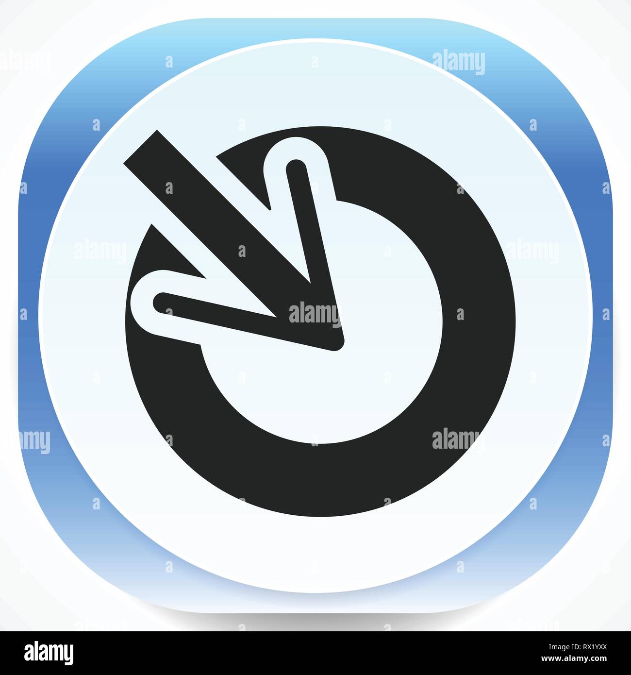 Position, accuracy, alignment concept icon, Cursor points inside a ...
