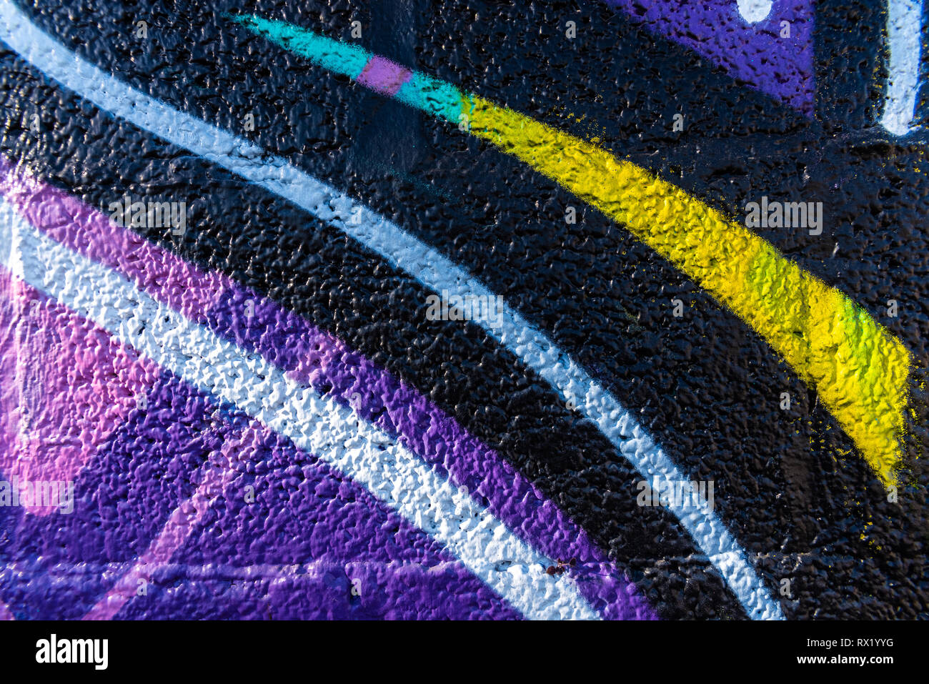 Background with wall texture painted with colorful lines Stock Photo ...