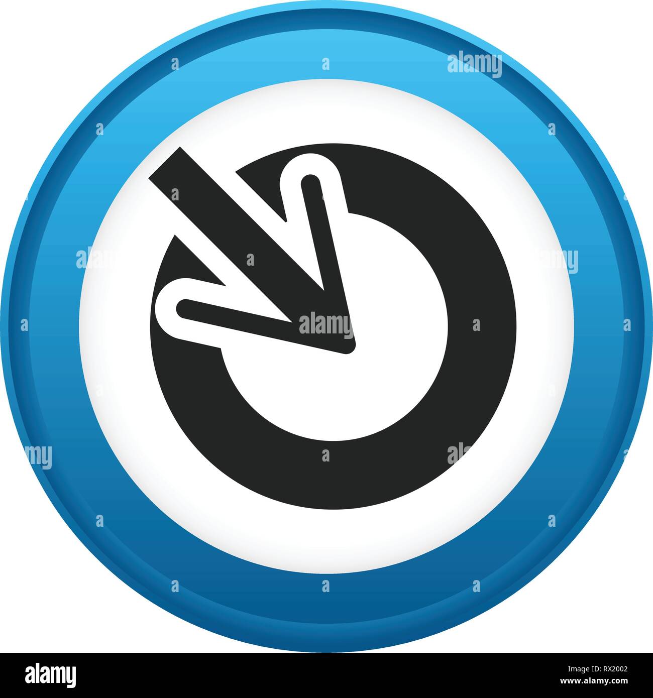 Position, accuracy, alignment concept icon, Cursor points inside a ...