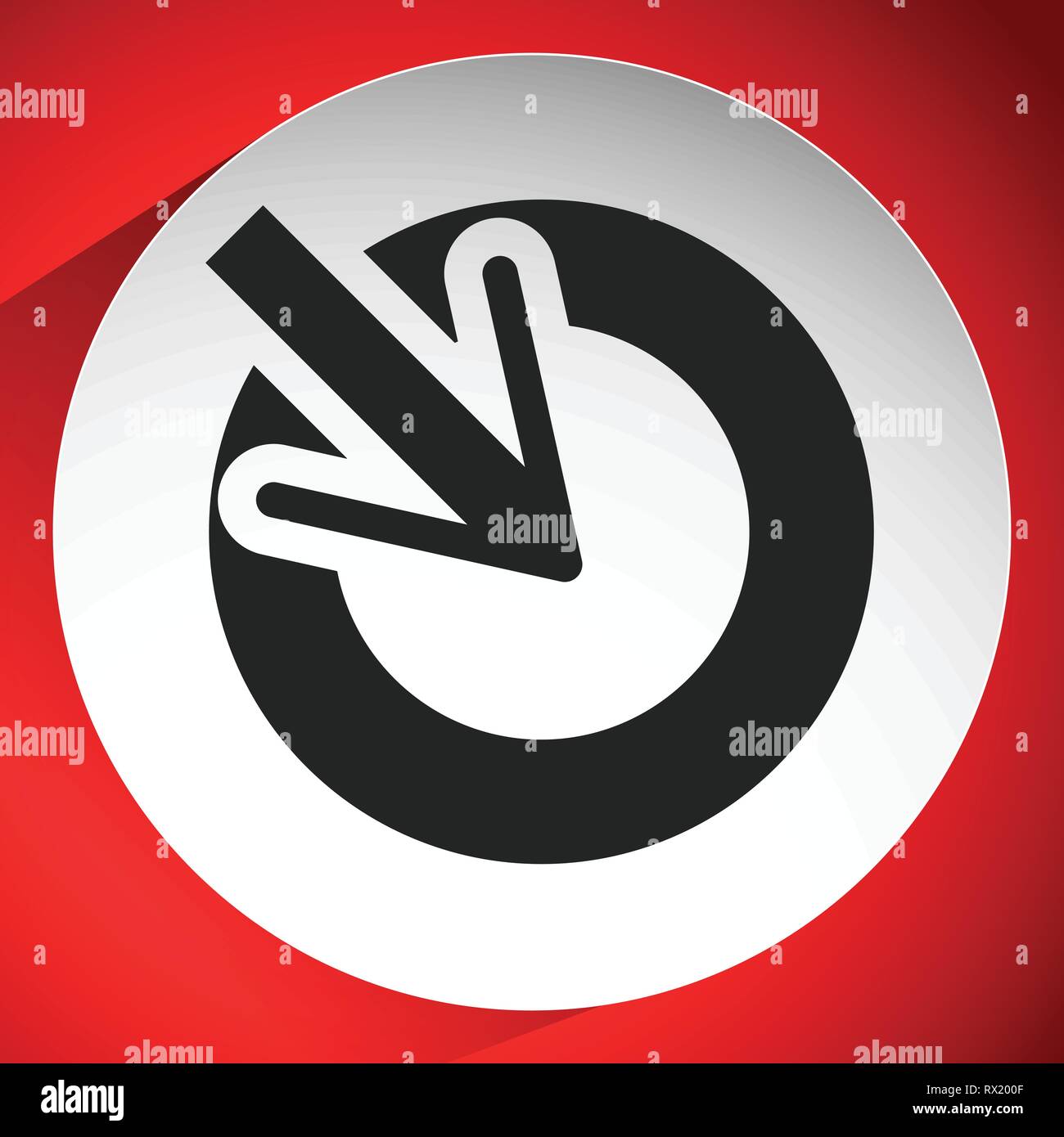 Position, accuracy, alignment concept icon, Cursor points inside a ...