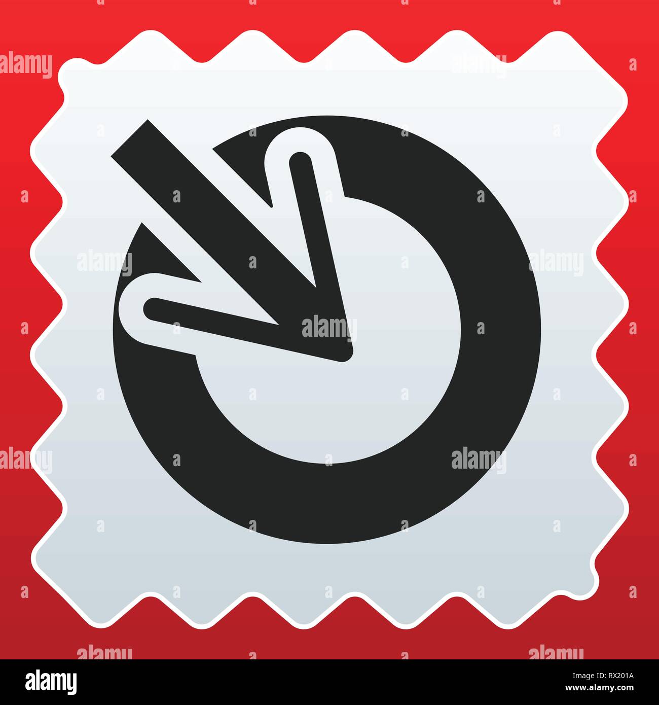 Position, accuracy, alignment concept icon, Cursor points inside a ...