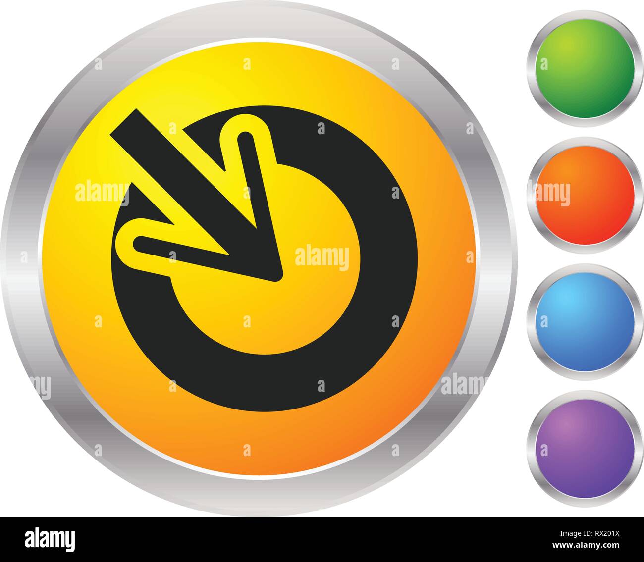 Position, accuracy, alignment concept icon, Cursor points inside a ...