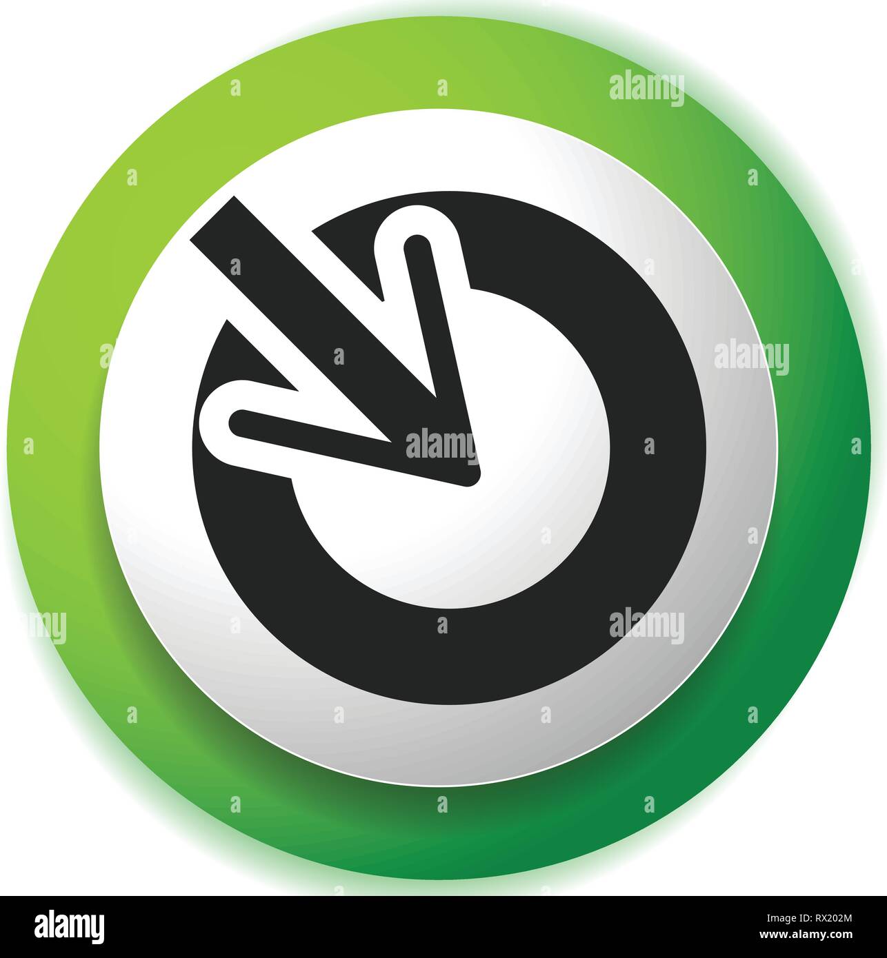 Position, accuracy, alignment concept icon, Cursor points inside a ...