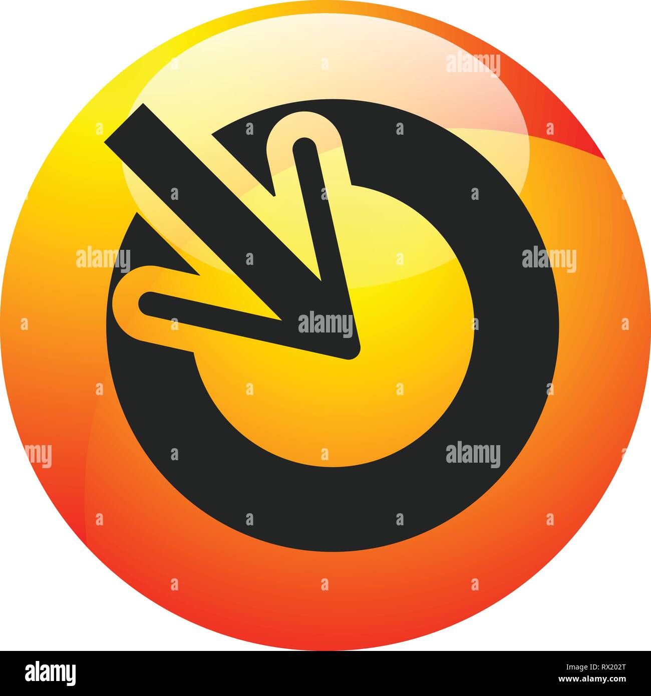 Position, accuracy, alignment concept icon, Cursor points inside a ...