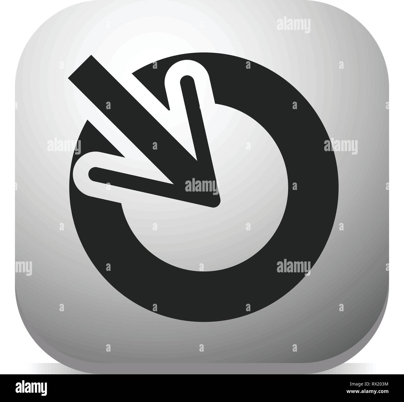 Position, accuracy, alignment concept icon, Cursor points inside a ...