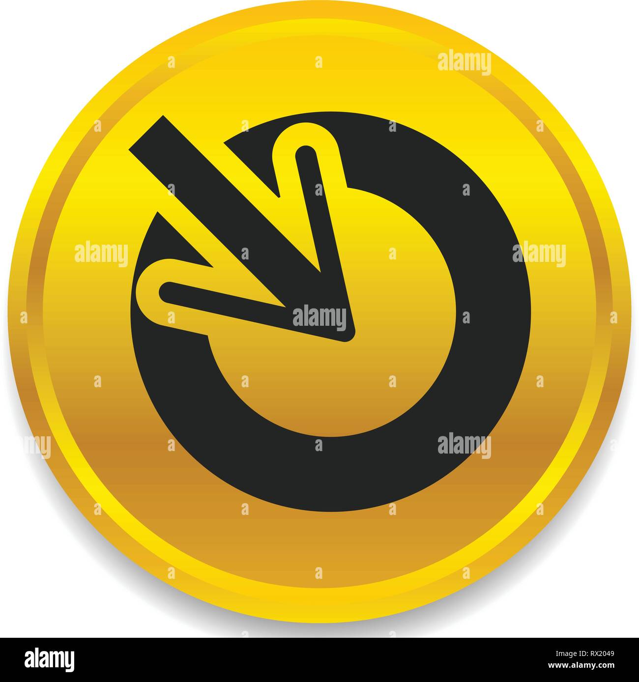 Position, accuracy, alignment concept icon, Cursor points inside a ...