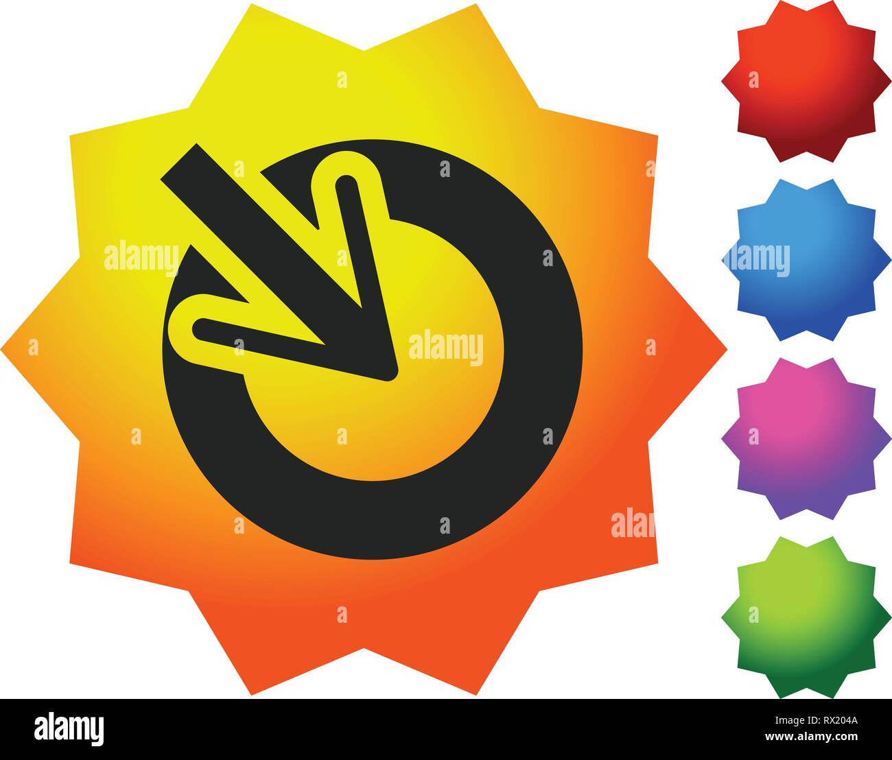 Position, accuracy, alignment concept icon, Cursor points inside a ...