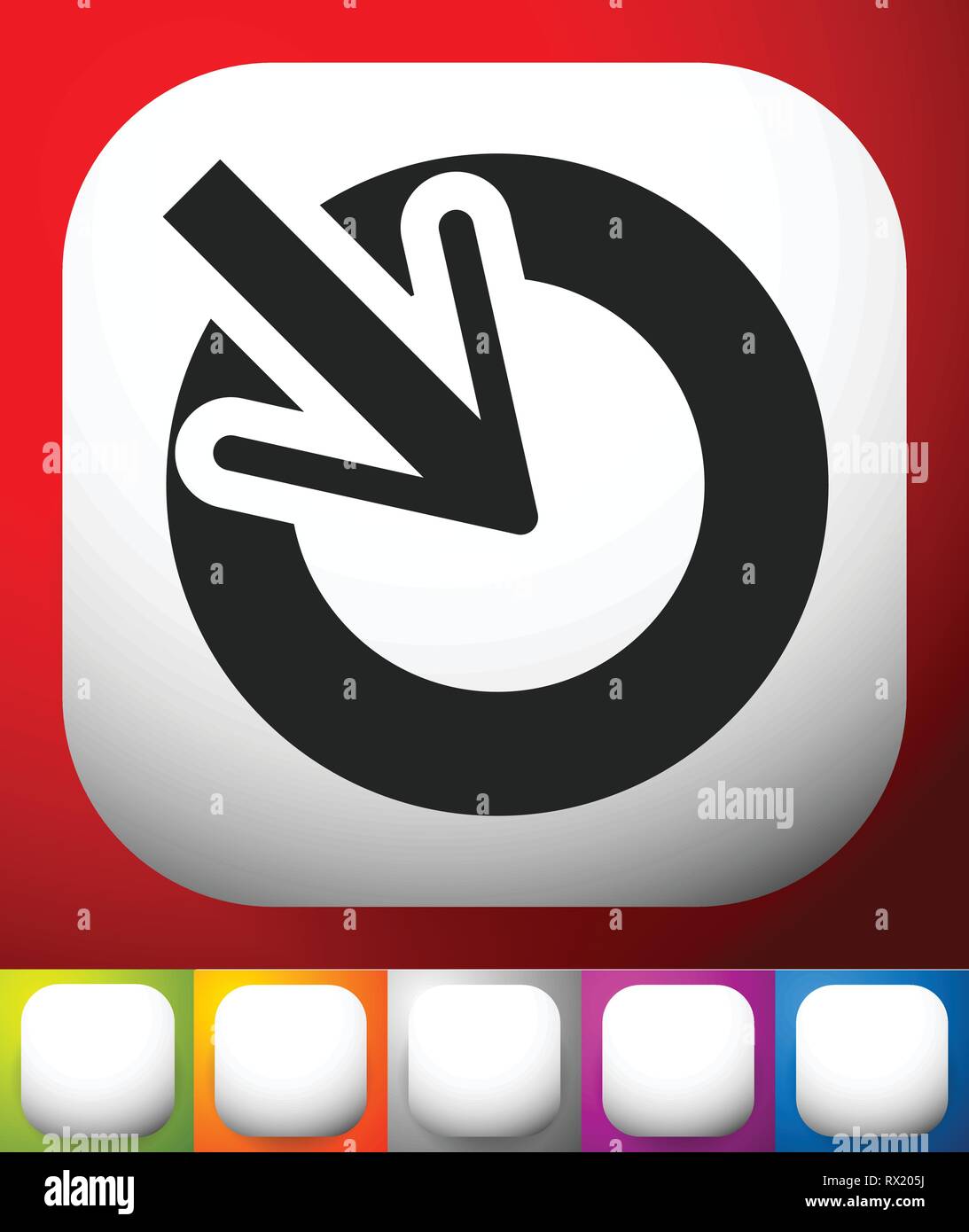 Position, accuracy, alignment concept icon, Cursor points inside a ...
