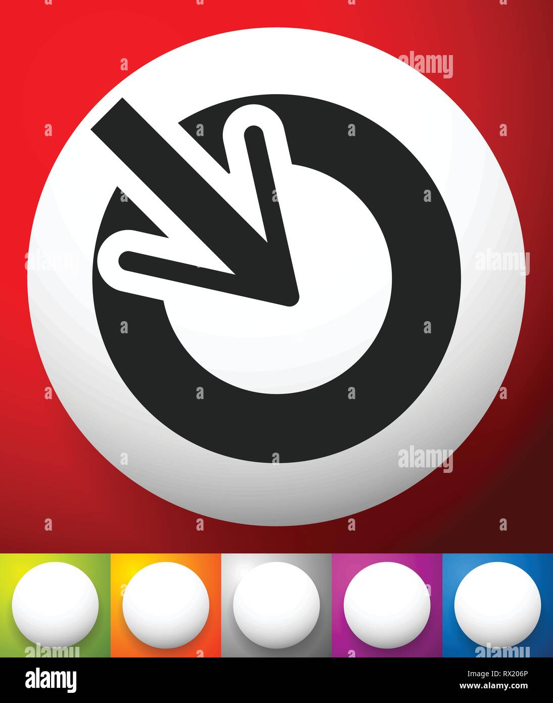 Position, accuracy, alignment concept icon, Cursor points inside a ...