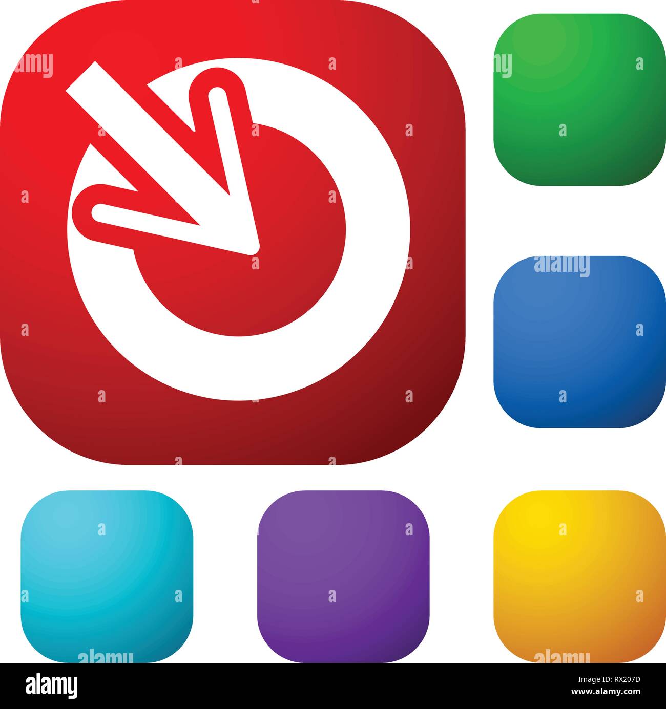 Position, accuracy, alignment concept icon, Cursor points inside a ...
