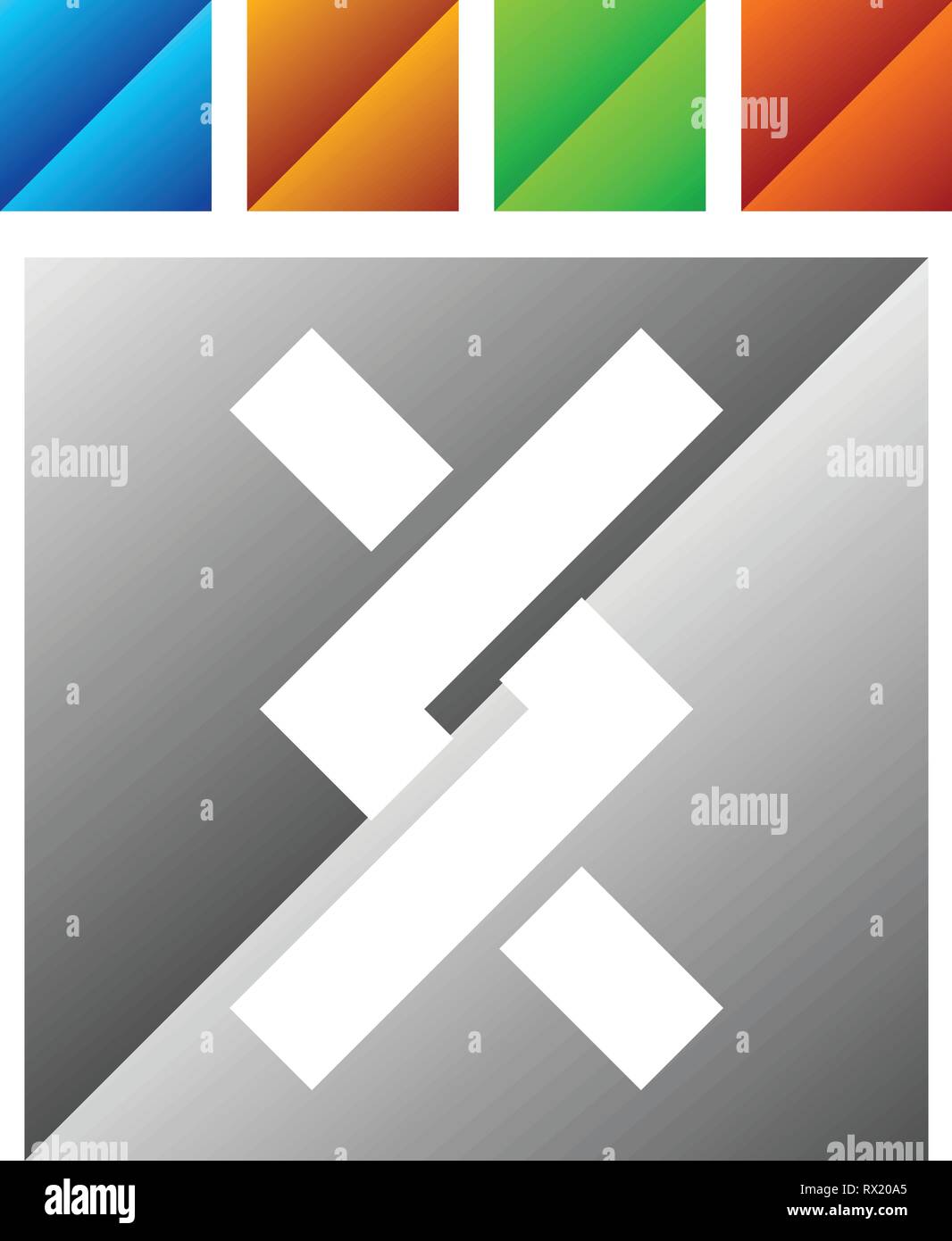 Overlapping / Intersecting knotted lines icon. Vector illustration ...