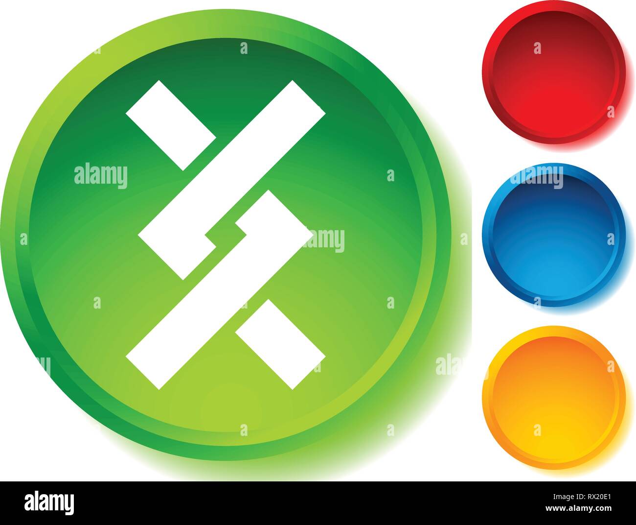 Overlapping / Intersecting knotted lines icon. Vector illustration ...