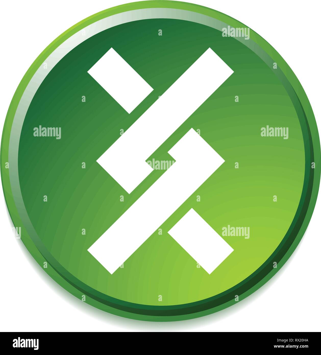 Overlapping / Intersecting knotted lines icon. Vector illustration ...