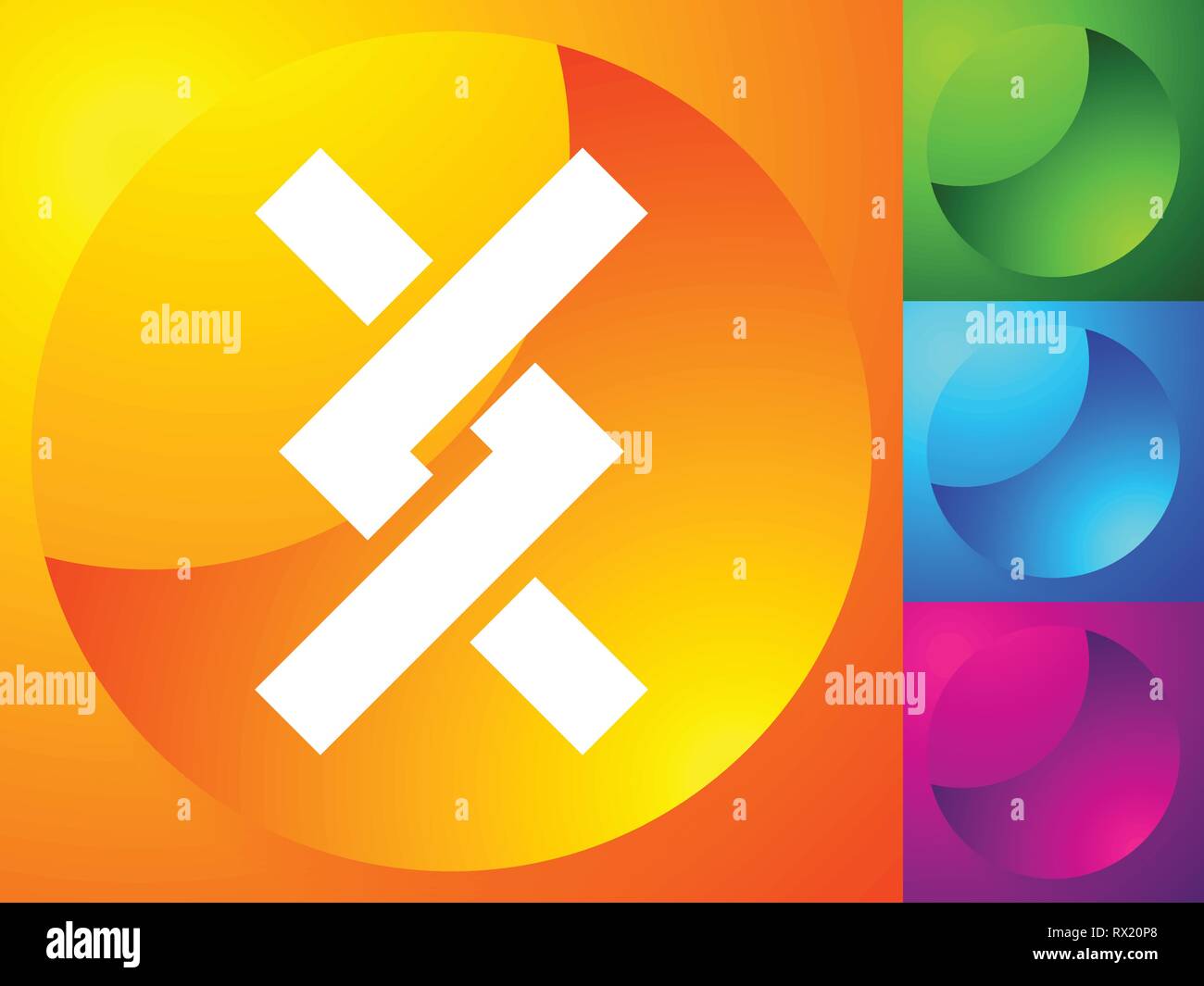 Overlapping / Intersecting knotted lines icon. Vector illustration ...