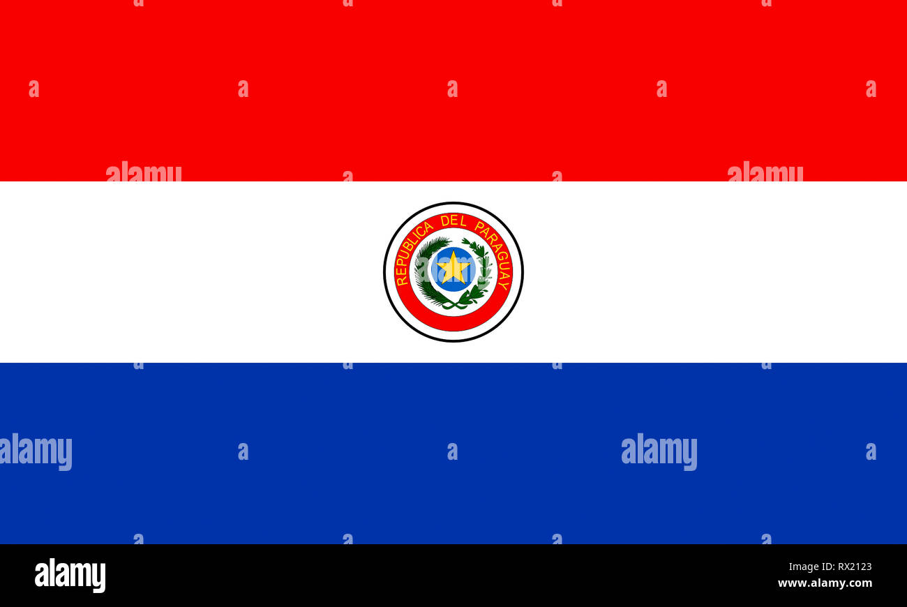 National flag of the Republic of Paraguay Stock Photo - Alamy