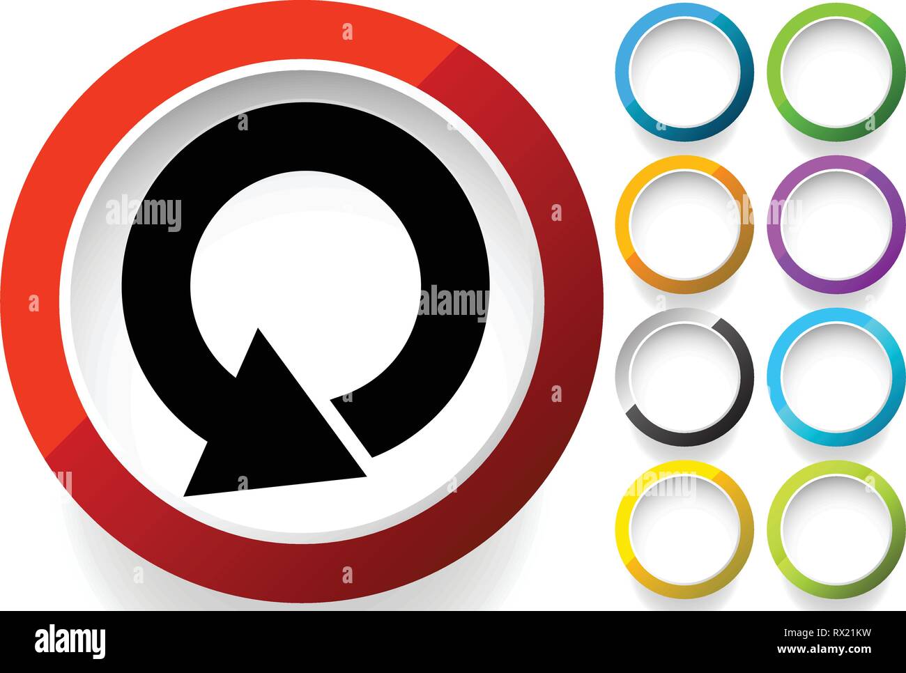Circular 360 degree arrow icon, Phase, cycle, restart and similar ...