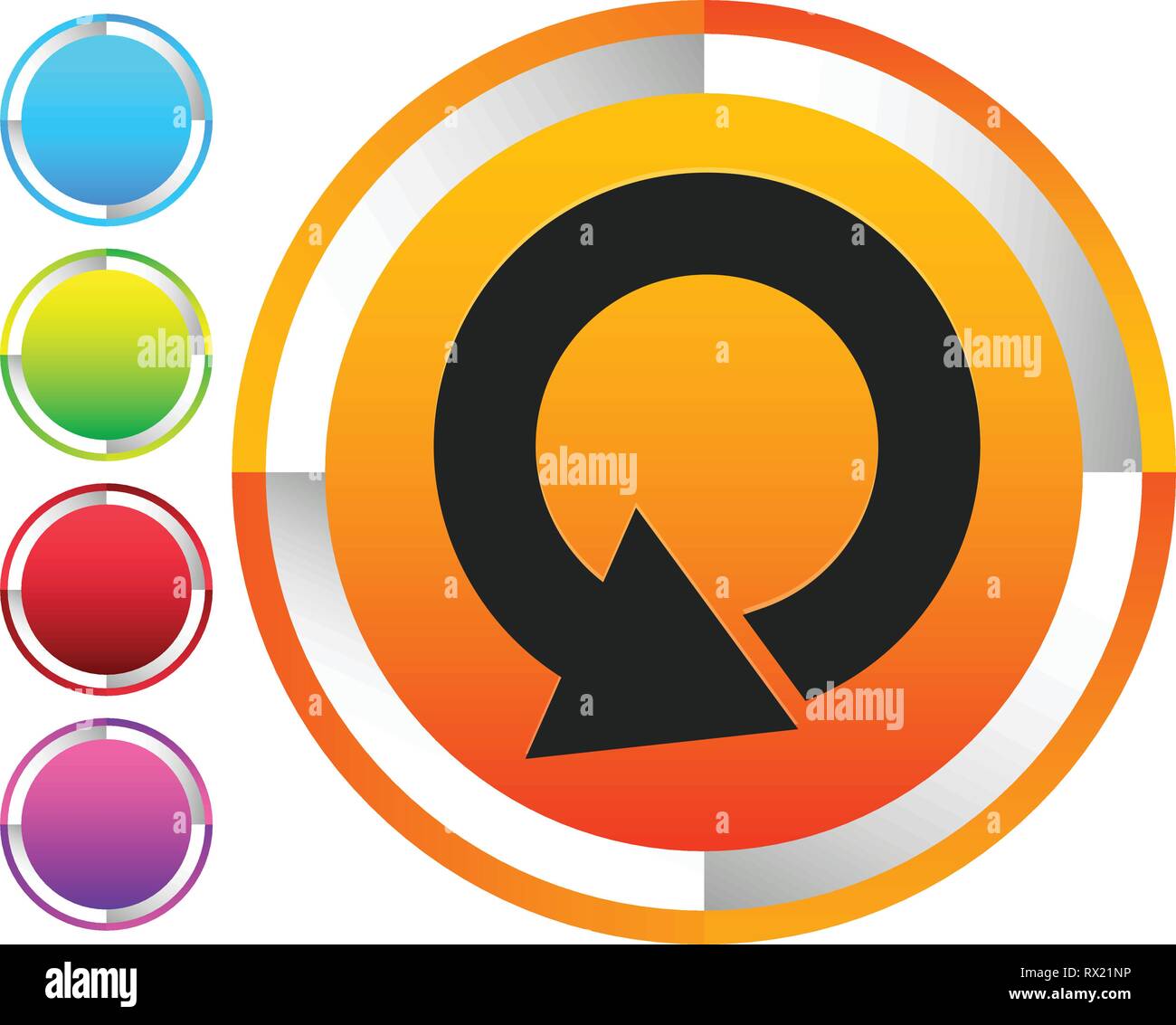 Circular 360 degree arrow icon, Phase, cycle, restart and similar ...