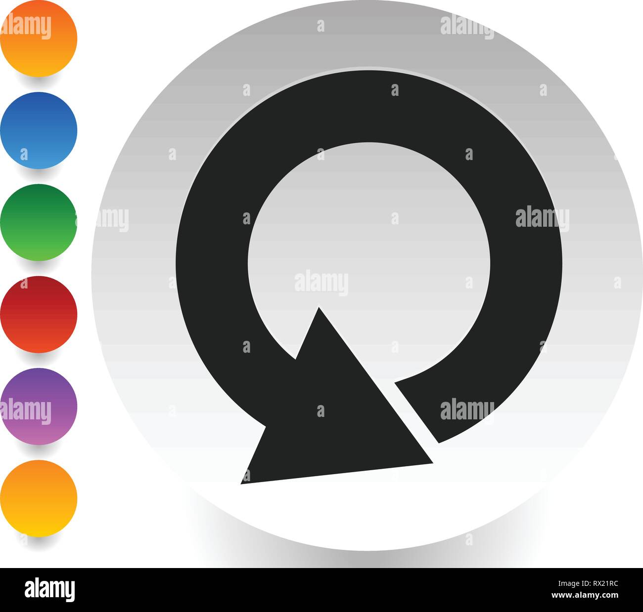 Circular 360 degree arrow icon, Phase, cycle, restart and similar ...