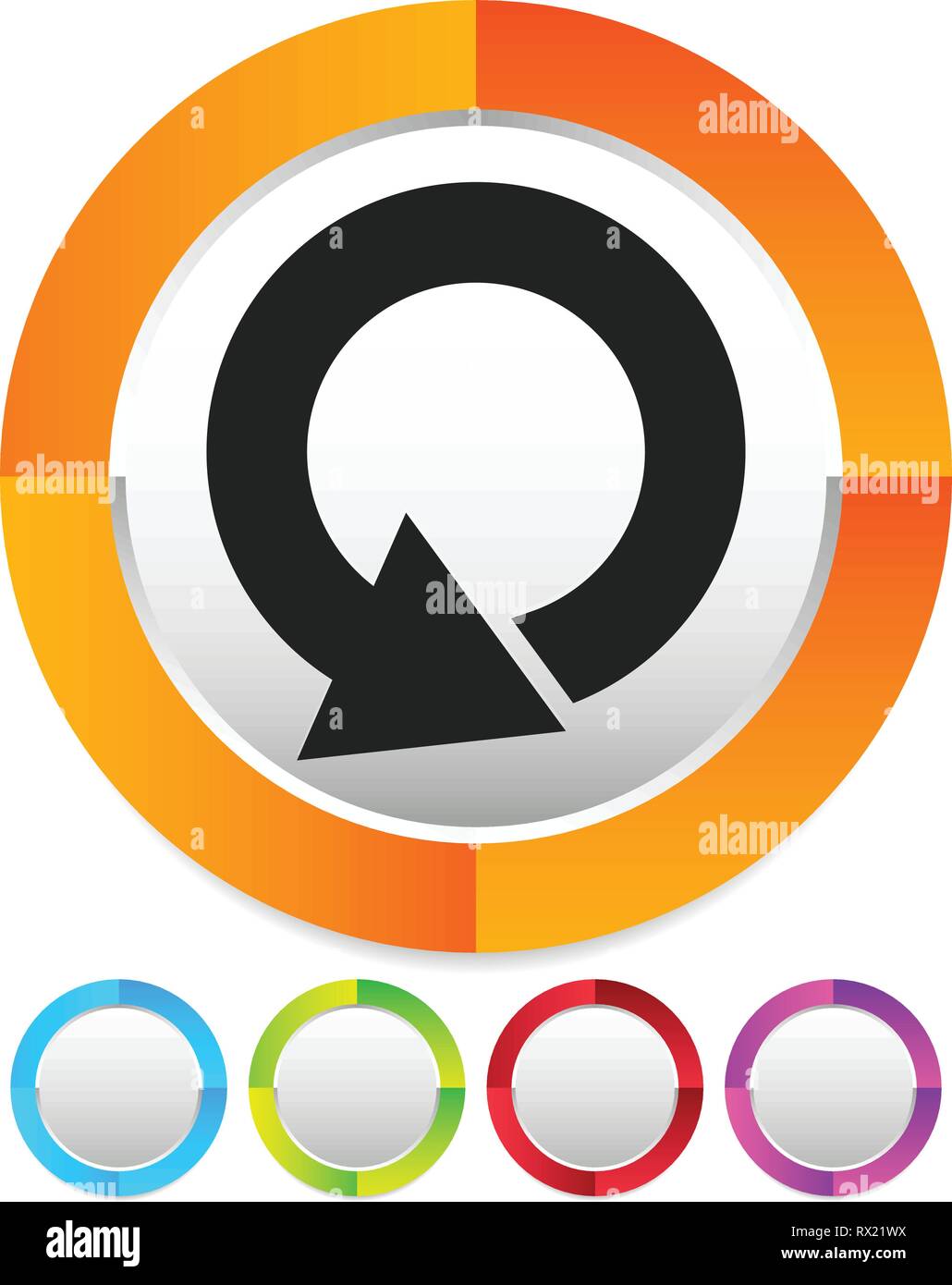 Circular 360 degree arrow icon, Phase, cycle, restart and similar ...