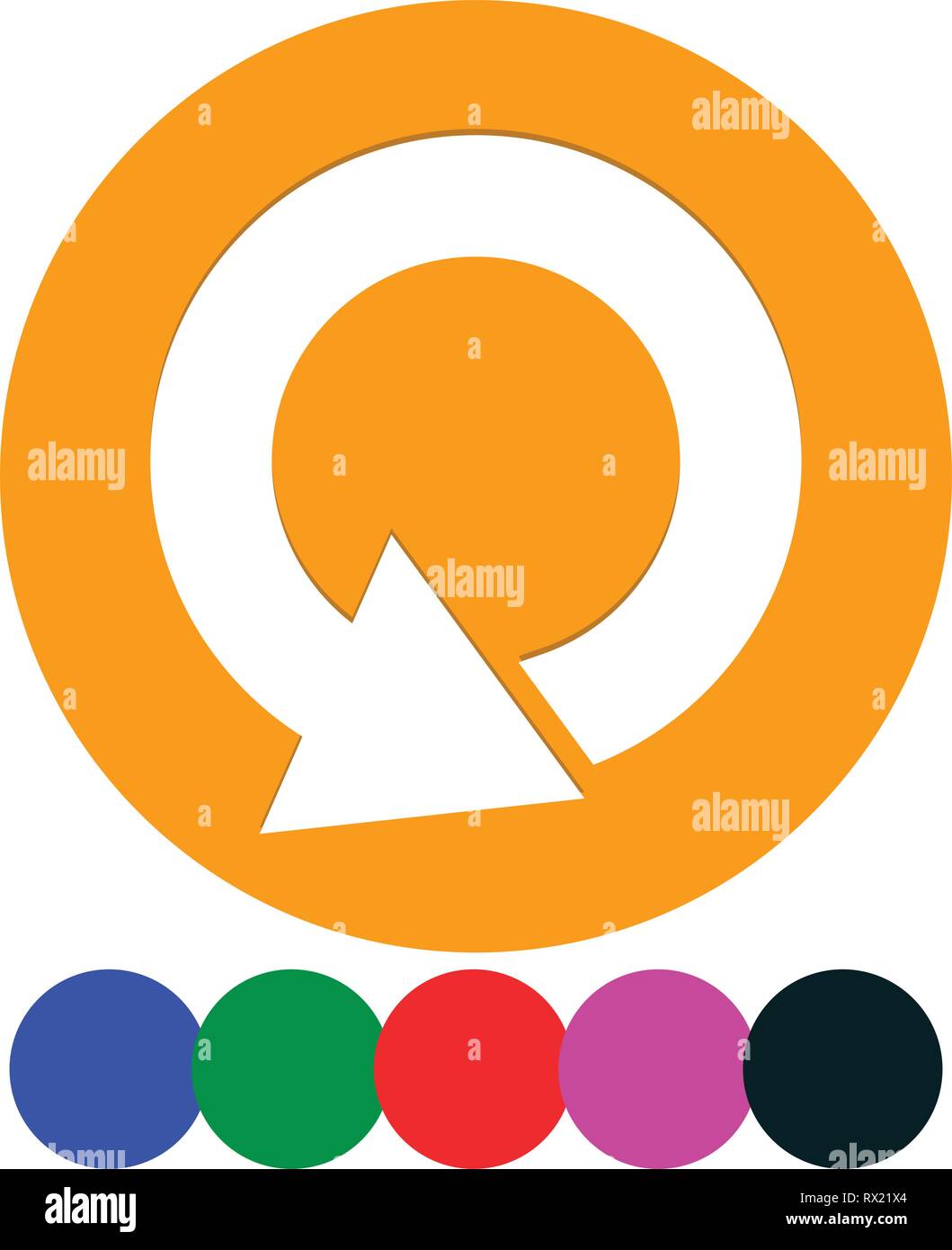 Circular 360 degree arrow icon, Phase, cycle, restart and similar ...