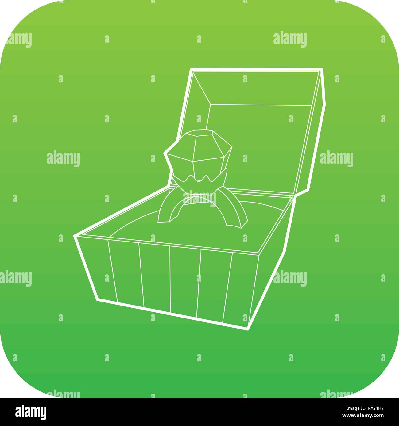 Open box with ring icon, outline style Stock Vector Image & Art - Alamy