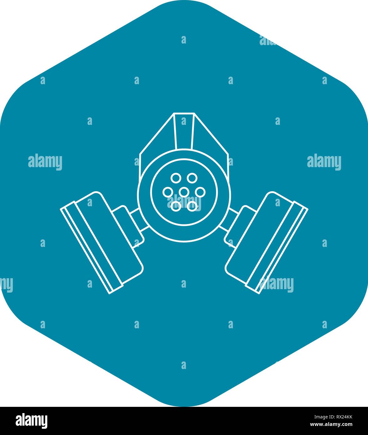 Gas mask icon, outline style Stock Vector Image & Art - Alamy