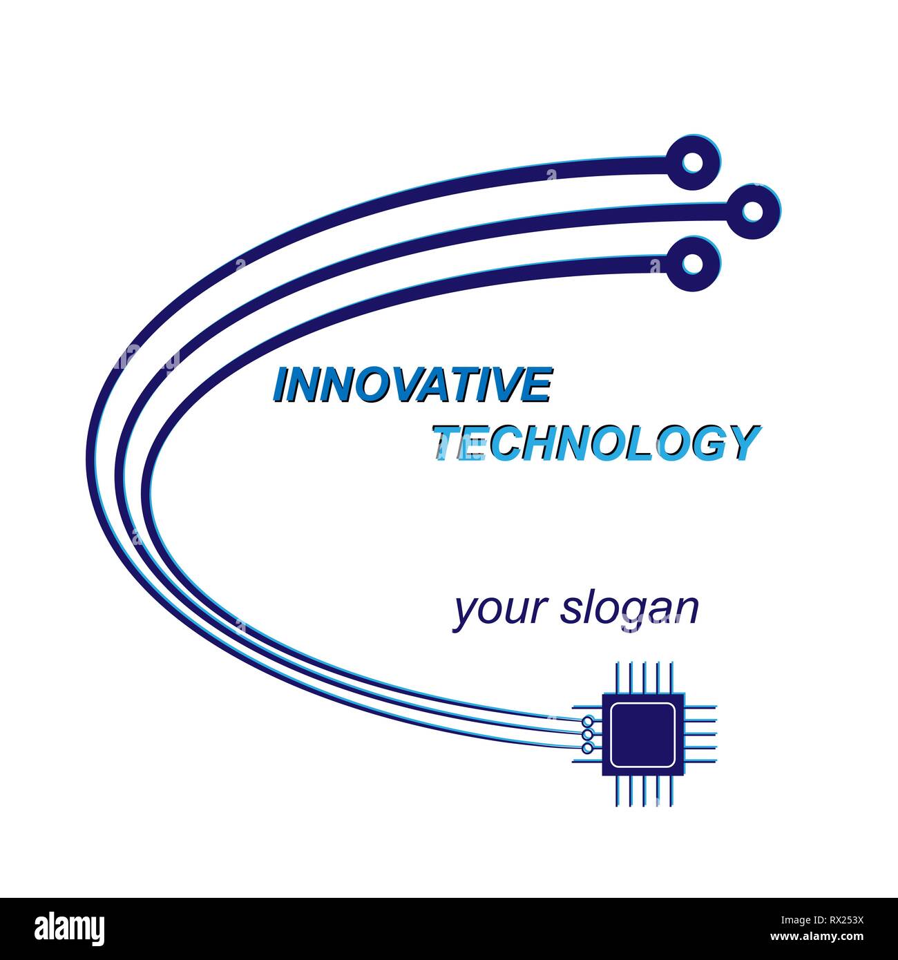 Simple logo for the company in the field of innovative technologies ... Simple logo for the company in the field of innovative technologies ...